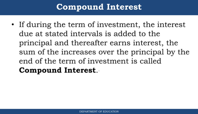 LESSON 8 SIMPLE AND COMPOUND INTEREST.pptx | Stocks and Bonds ...