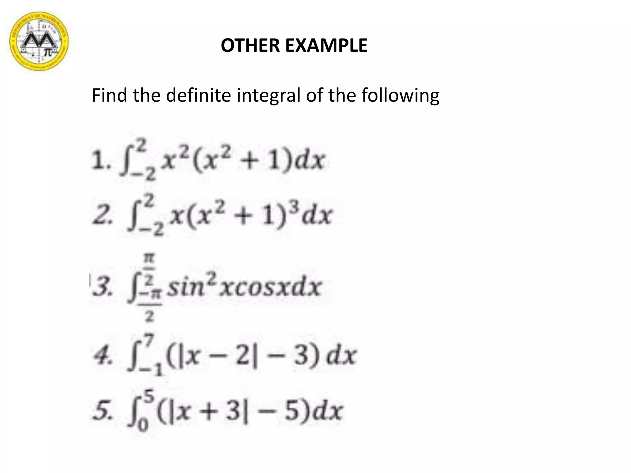 Lesson 8 the definite integrals | PPTX