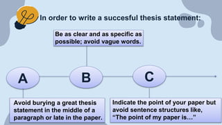 Practical Research 1: Lesson 8 Writing the Thesis Statement.pptx