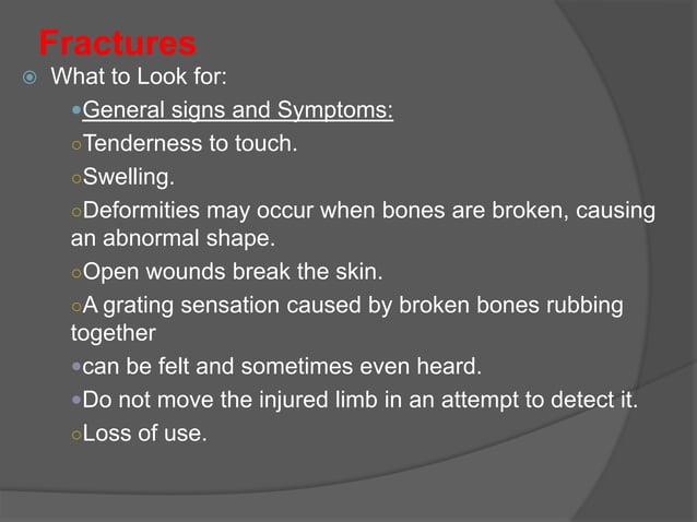 First Aid in fractures | PPTX
