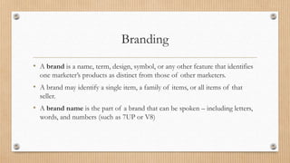 CMARKETING - Product and Branding Concepts | PPTX