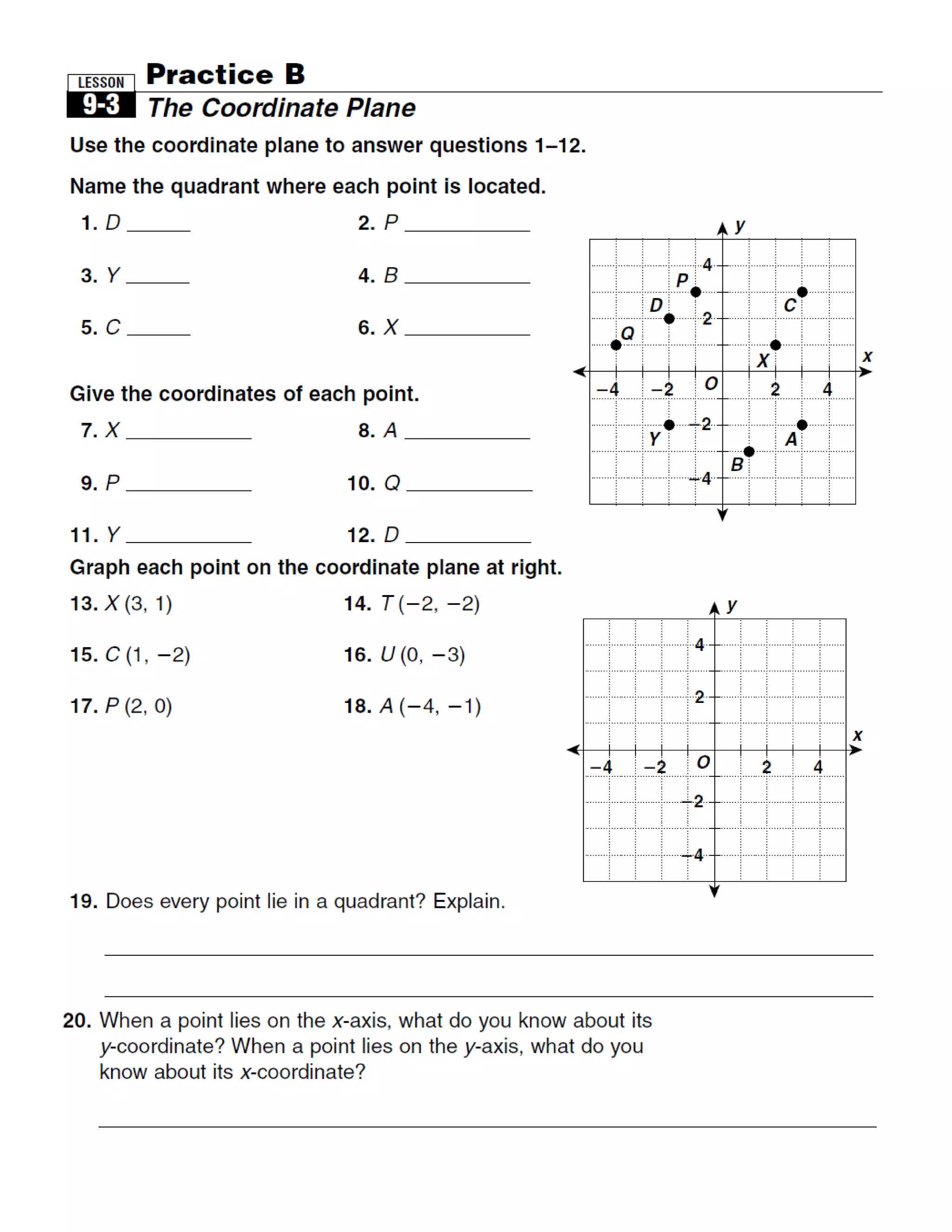 Lesson 9 3 coordinate plane | PDF