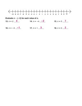Lesson 9 5 subtracting integers | DOCX