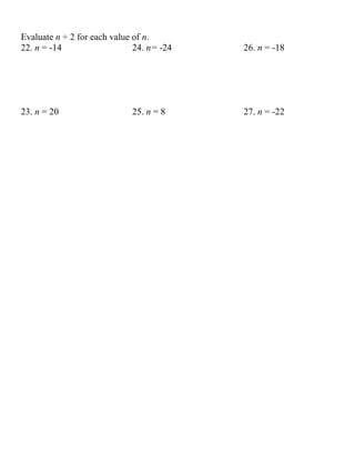 Lesson 9 7 dividing integers | PDF