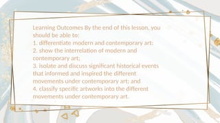 LESSON 9- caught in between: modern and contemporary art( Art ...