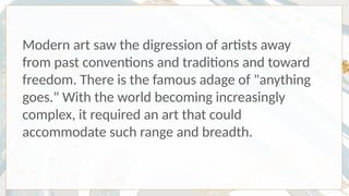 LESSON 9- caught in between: modern and contemporary art( Art ...