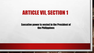 Lesson 9 - Article 7.pptx Philippine Politics | PPTX