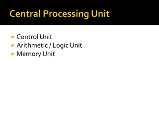 Lesson 9 computer systems hardware | PPTX | Computing | Technology ...