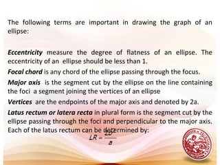 Lesson 9 conic sections - ellipse | PPT