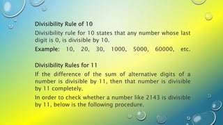 Lesson 9 divisibility rules | PPT