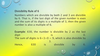 Lesson 9 divisibility rules | PPTX