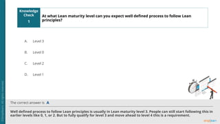 Lesson 9 - Lean Maturity Matrix | PDF