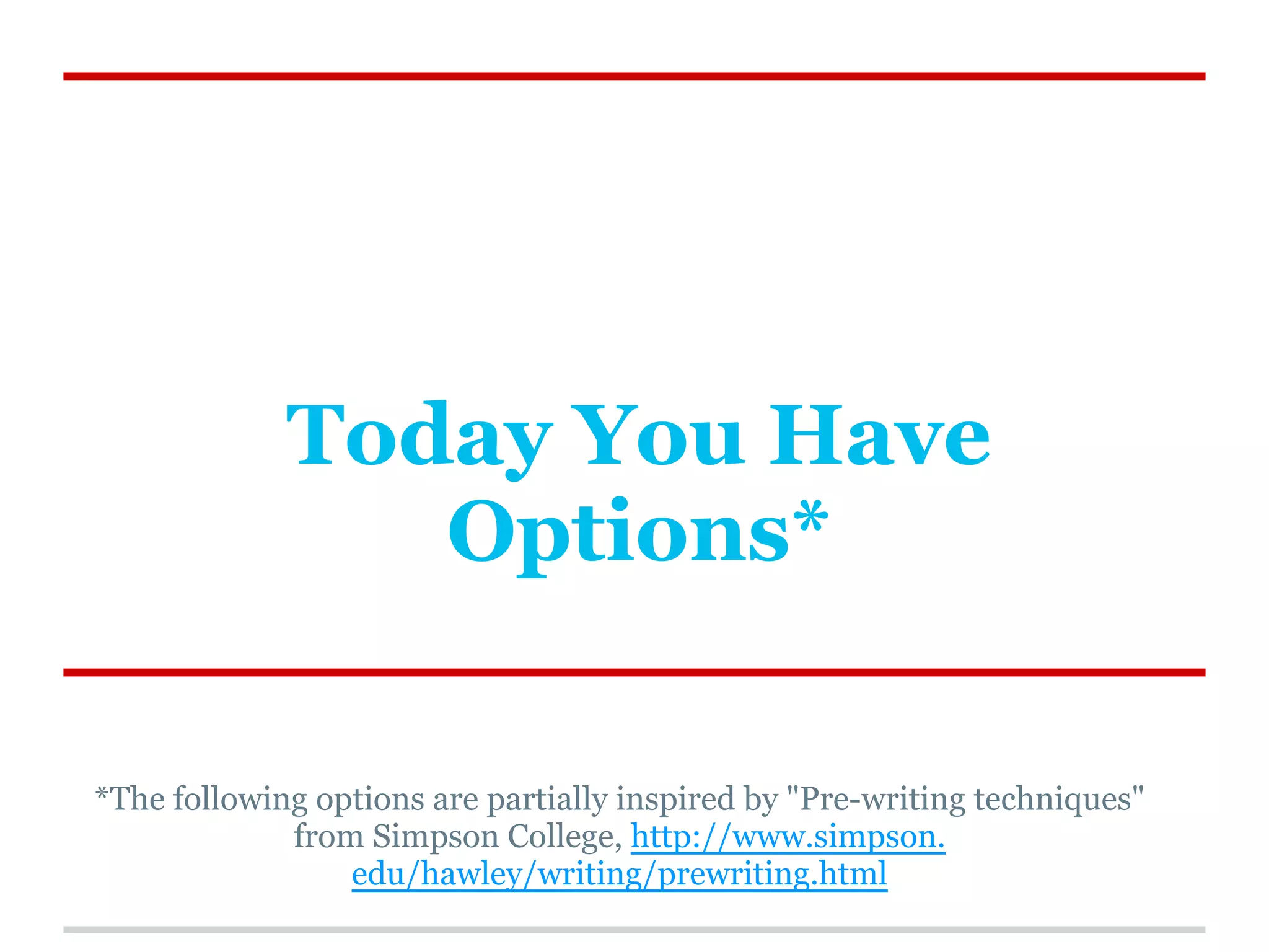 Prewriting, Brainstorming and Outlining | PDF