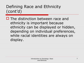 Race and ethnicity - Robert Wonser | PPT