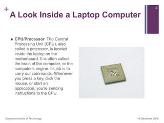 Lesson 9 What Is Inside The Laptop Computer | PPTX | Data Storage and ...