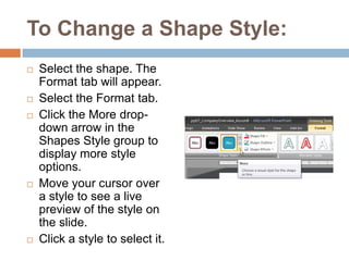 Lesson 9 word and arts shapes | PPTX