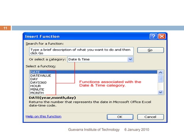 Lesson9 Working With Basic Functions | PPTX