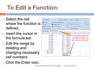Lesson9 Working With Basic Functions | PPTX