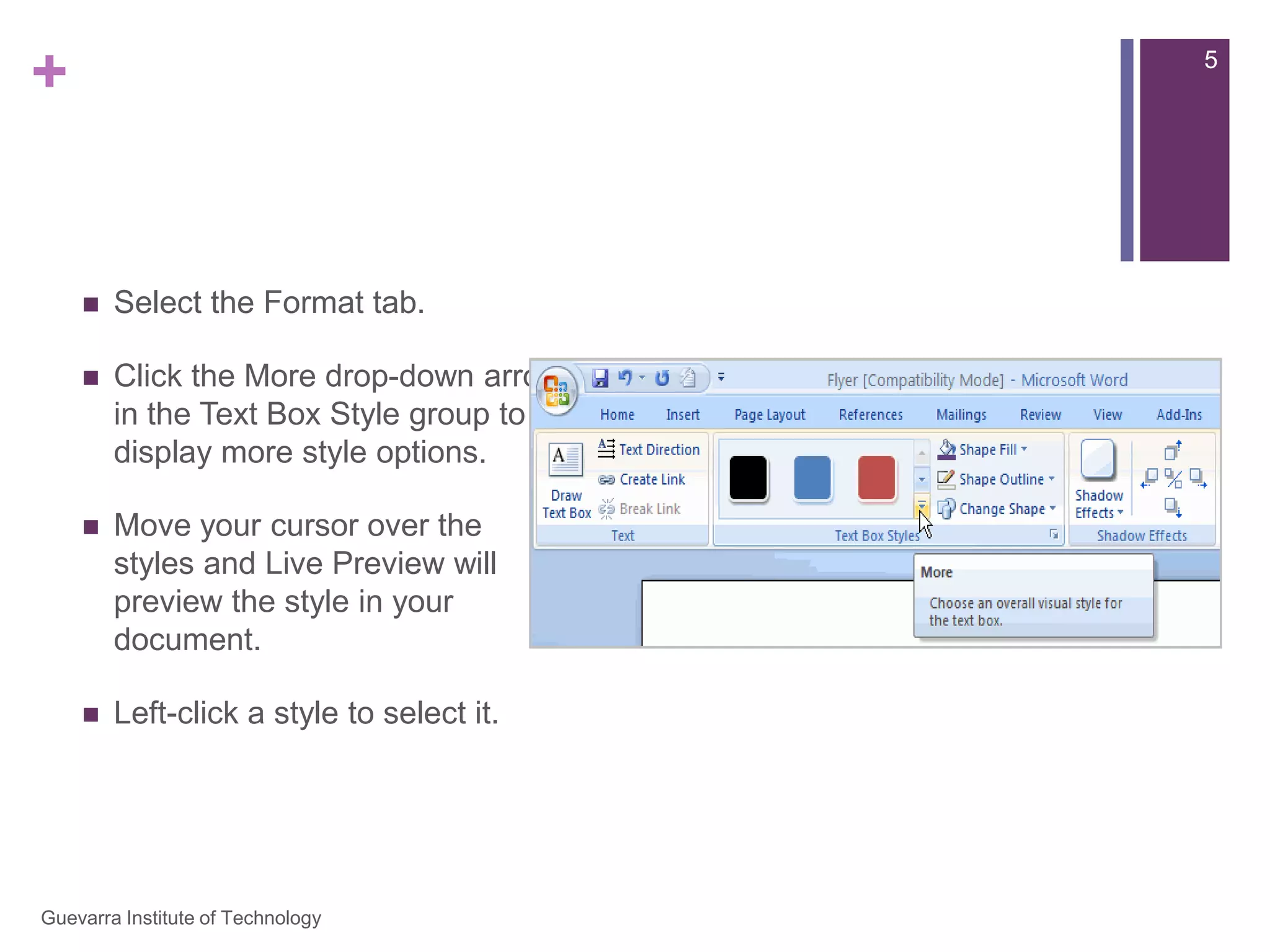 Lesson 9 working with text boxes | PPT