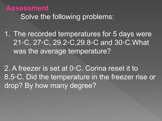 Lesson 96 identifying routine and non-routine problem solving of temperature | PPTX