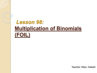 Lesson 98 | PPT