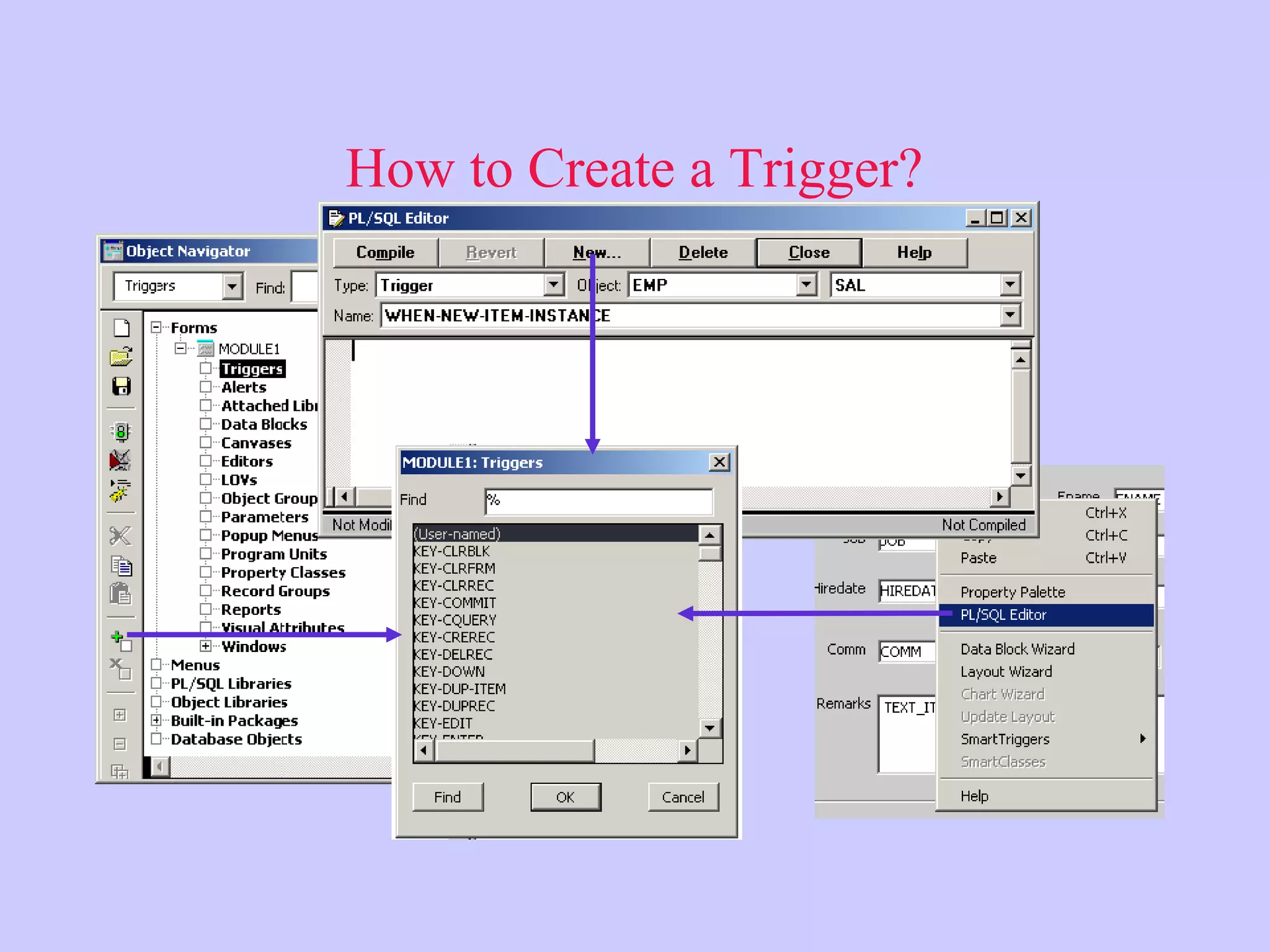Oracle Forms Create Debug Triggers Ppt