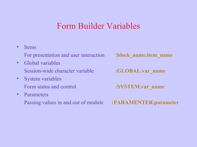 Oracle Forms Create Debug Triggers Ppt