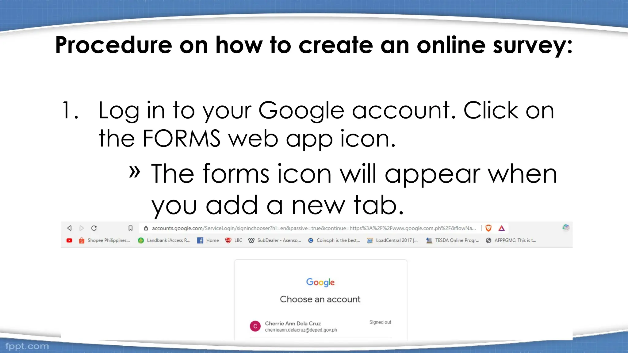 Lesson 9 Creating an Online Survey Form..pptx | Internet for Beginners ...