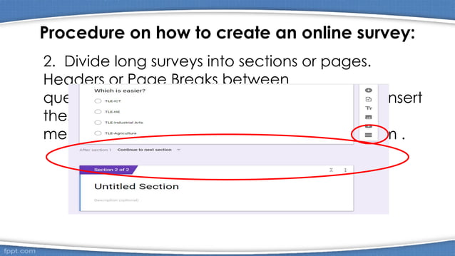 Lesson 9 Creating an Online Survey Form..pptx | Internet for Beginners ...