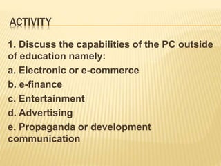 Lesson 9 - Computers as Information and Communication Technology- Joseph M. Bautista III-BAT ...
