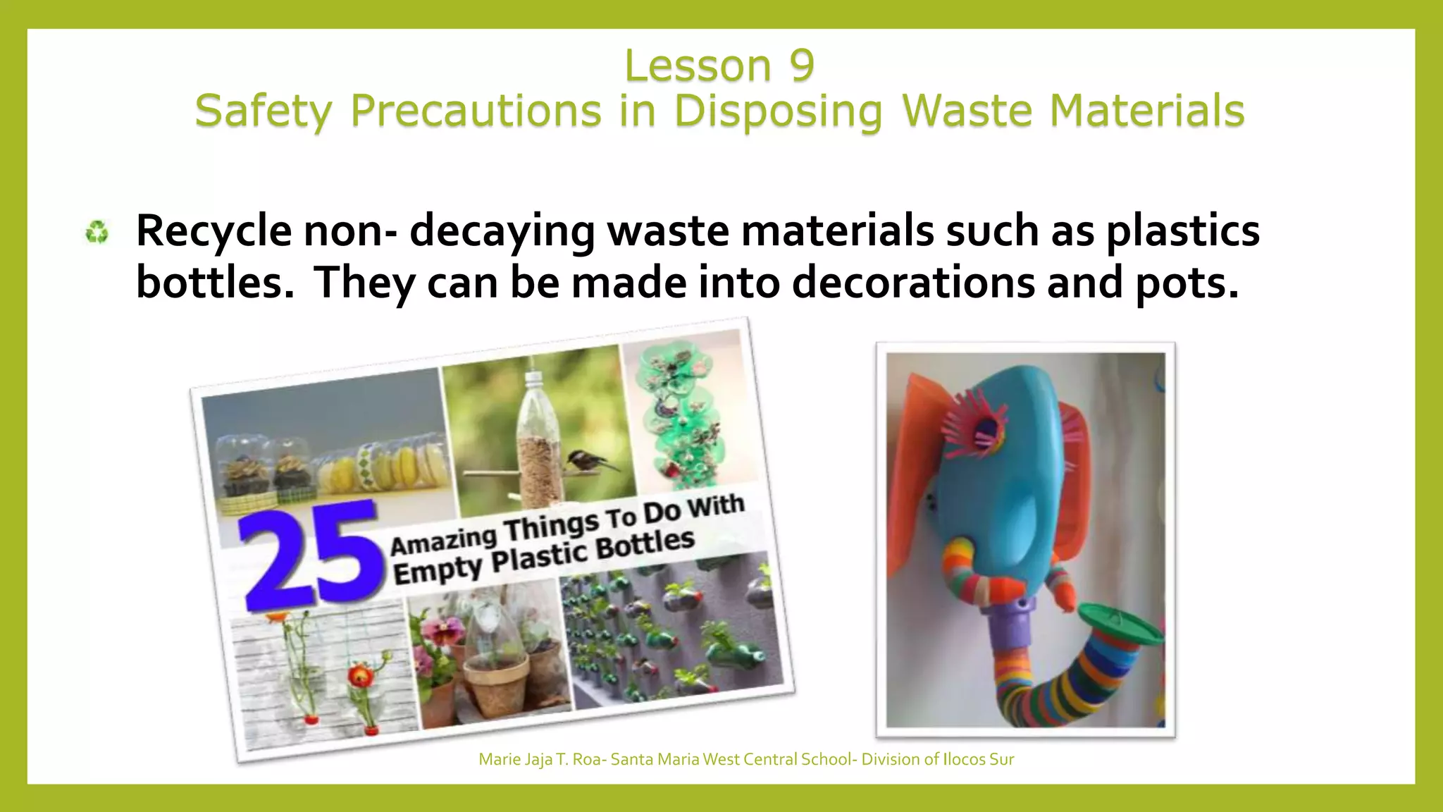 Lesson 9 safety precautions | PPTX