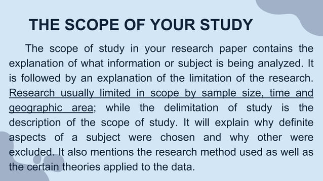Practical Research 1 Lesson 9 Scope and delimitation.pptx