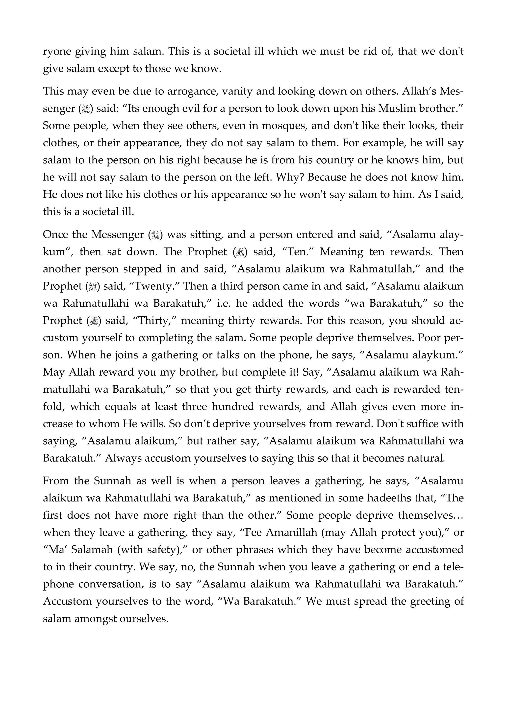 Lesson 9 spreading the islamic greeting of salam | PDF