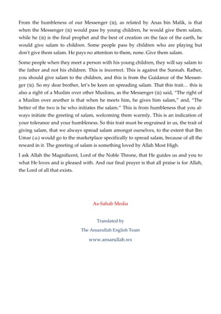 Lesson 9 spreading the islamic greeting of salam | PDF