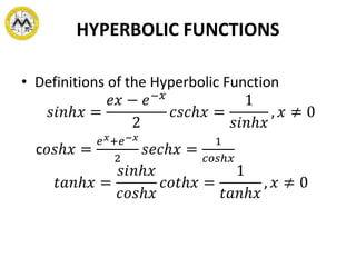 Lesson 9 transcendental functions | PPT