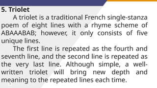 LESSON 9 TYPES OF POETRY AND EXAMPLES.pptx