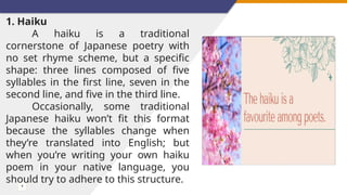 LESSON 9 TYPES OF POETRY AND EXAMPLES.pptx