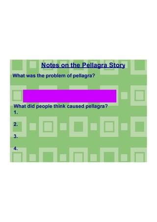 Lesson a 2 the pellagra story | PDF