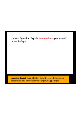 Lesson a 2 the pellagra story | PDF