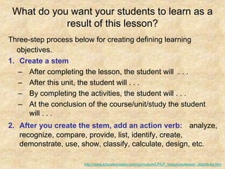 Lesson Plan and Assessment Alignment | PPTX