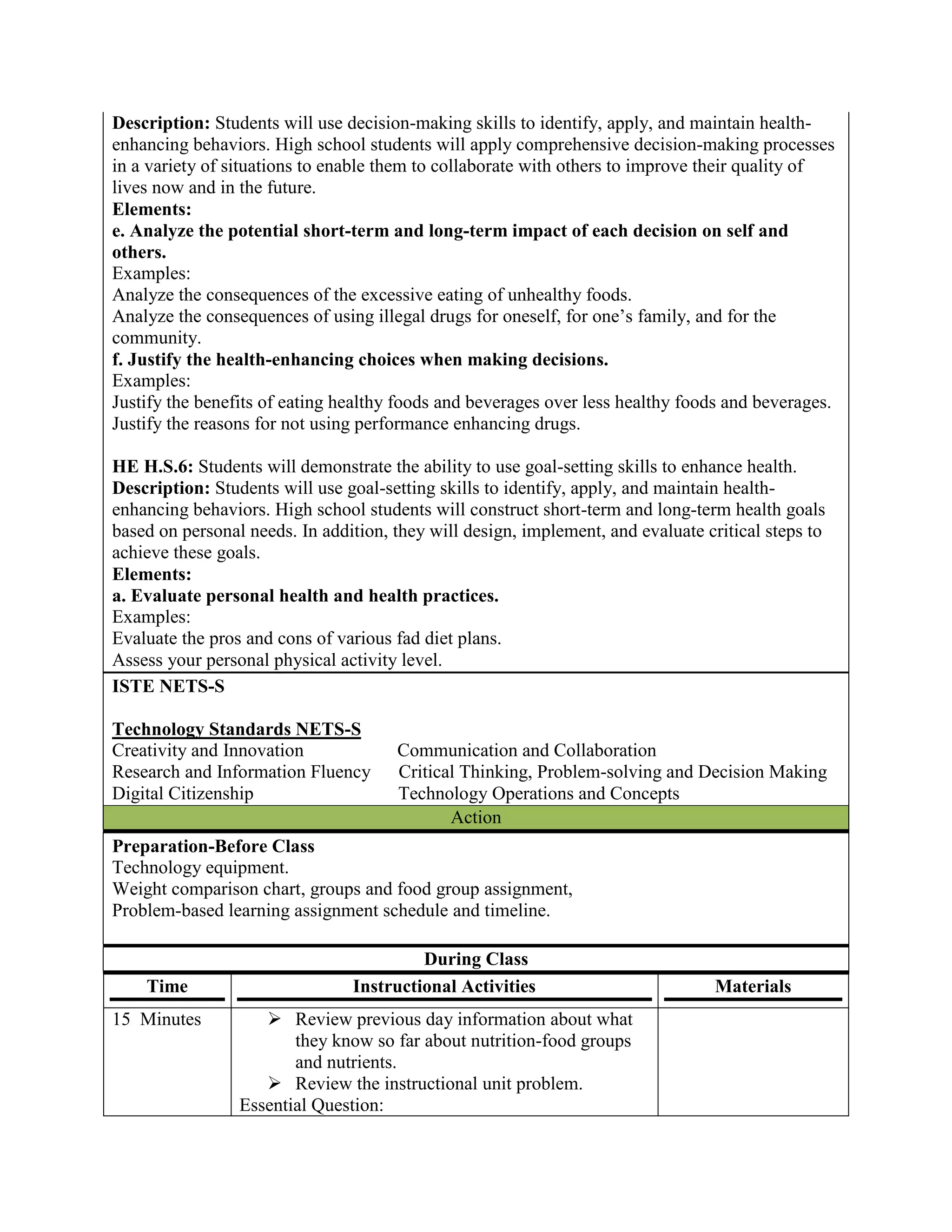 Lesson b nutrition | PDF