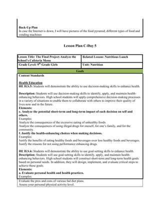Lesson c nutrition | PDF