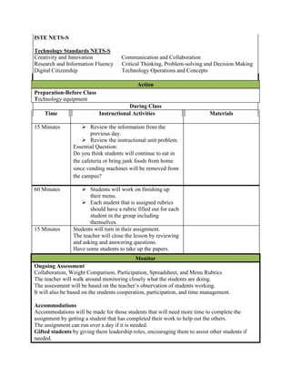 Lesson c nutrition | PDF