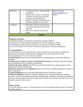 Lesson c nutrition | PDF