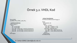 FPGA ve VHDL Ders - 3 | PPTX
