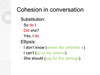 Lesson cohesion and interaction in conversation | PPT