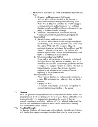 Lesson design 2nd world war | PDF