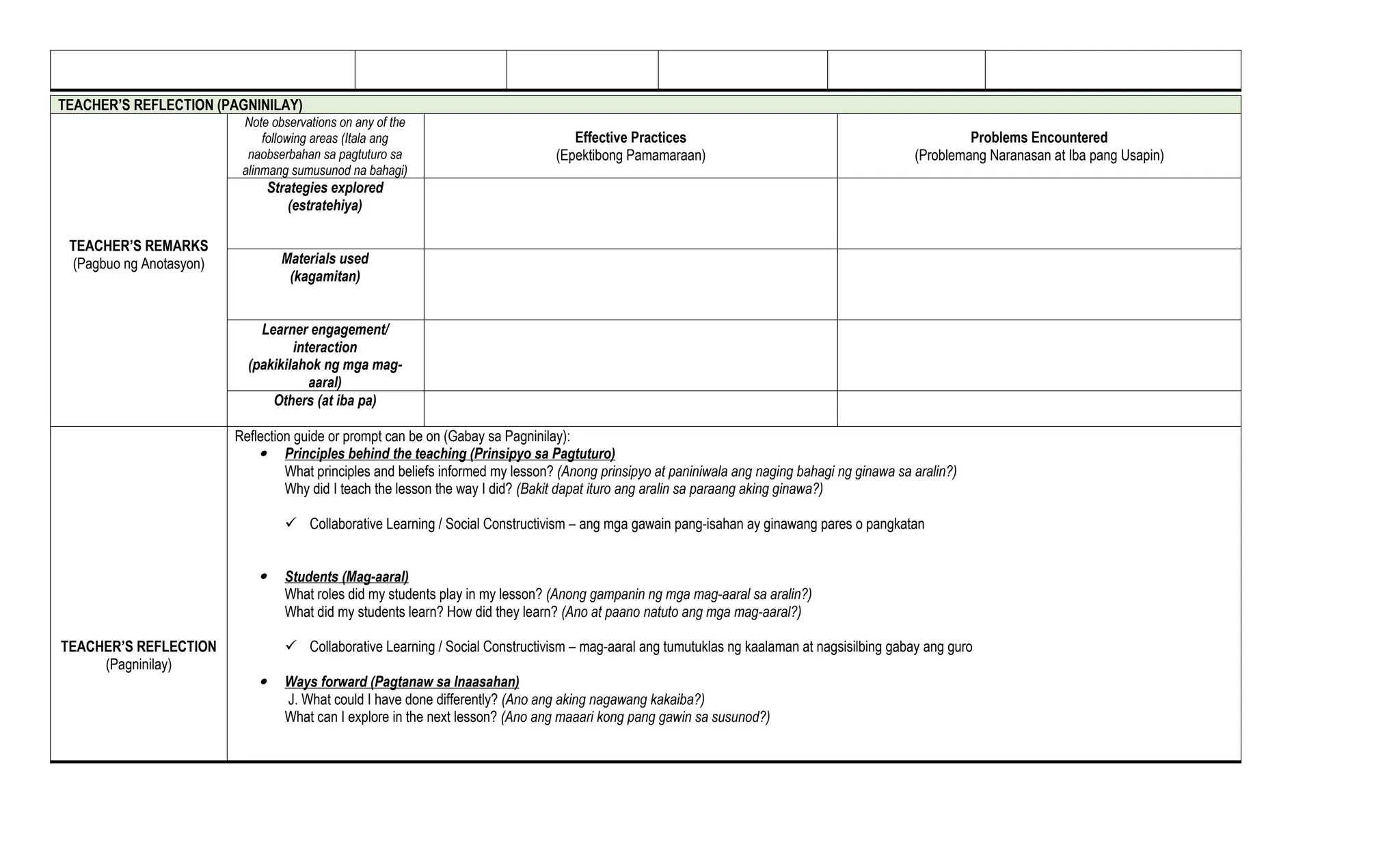 ARALING PANLIPUNAN 7 SAMPLE LESSON DIARY | DOCX
