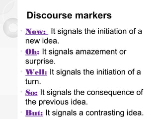Lesson discourse markers and backchannels | PPT