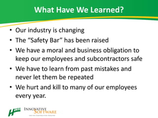 HCSS Webinar | Lessons Learned in Construction Safety | PDF